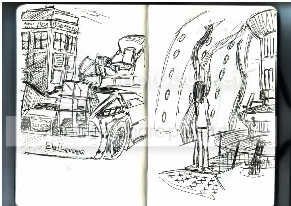Drawing - Off Topic - Back To The Future: Hill Valley